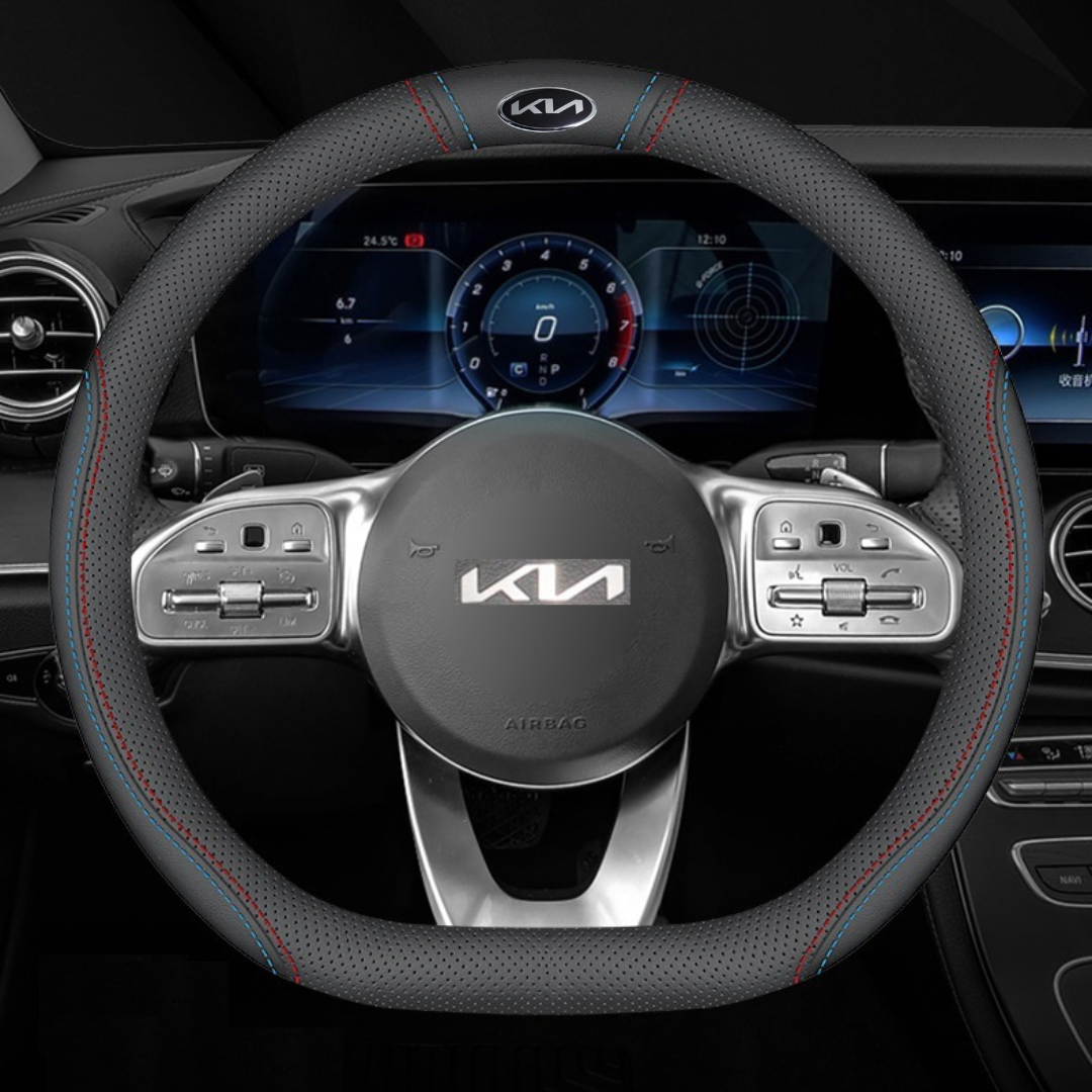 Nappa Leather D-Cut Steering Wheel Cover for Vinfast, Seltos, Suzuki ...