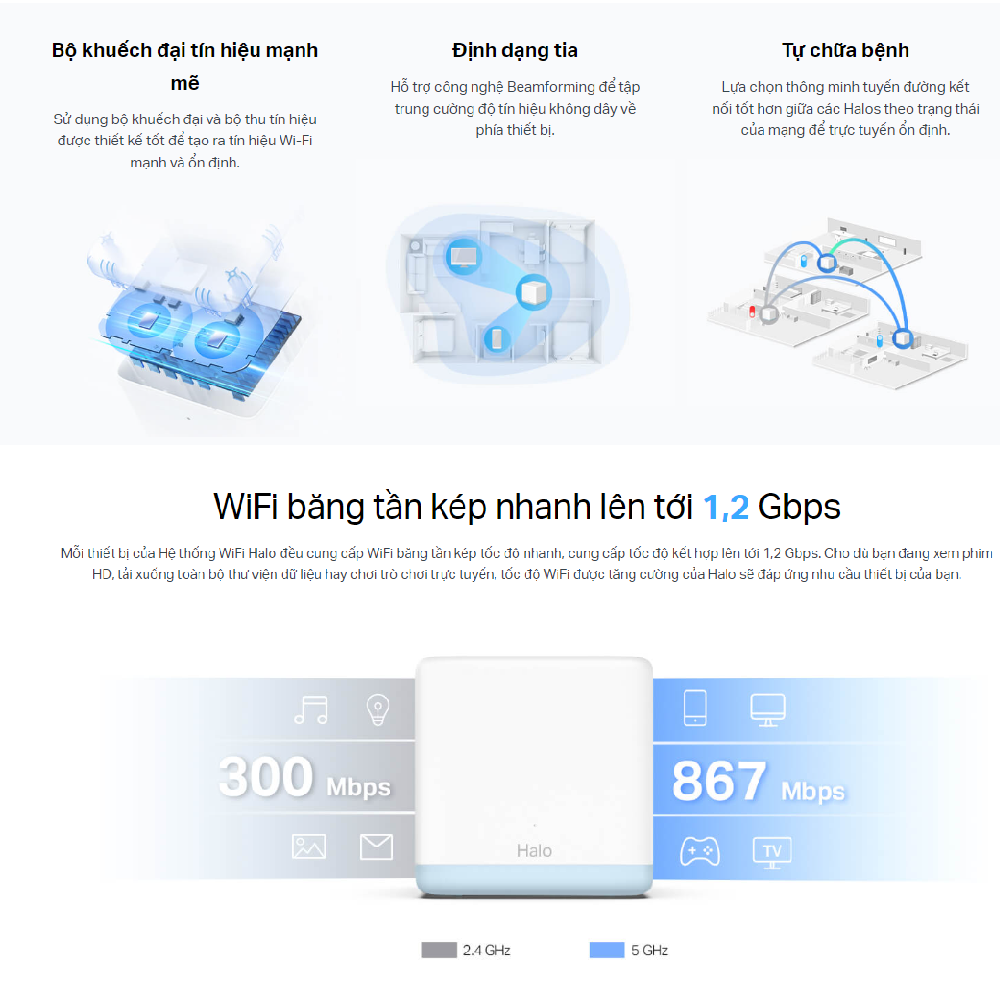 [AC1200] Mercusys HALO H30 Wifi Router 1200M Band (2 Packs - 3 Packs) | Shopee Malaysia