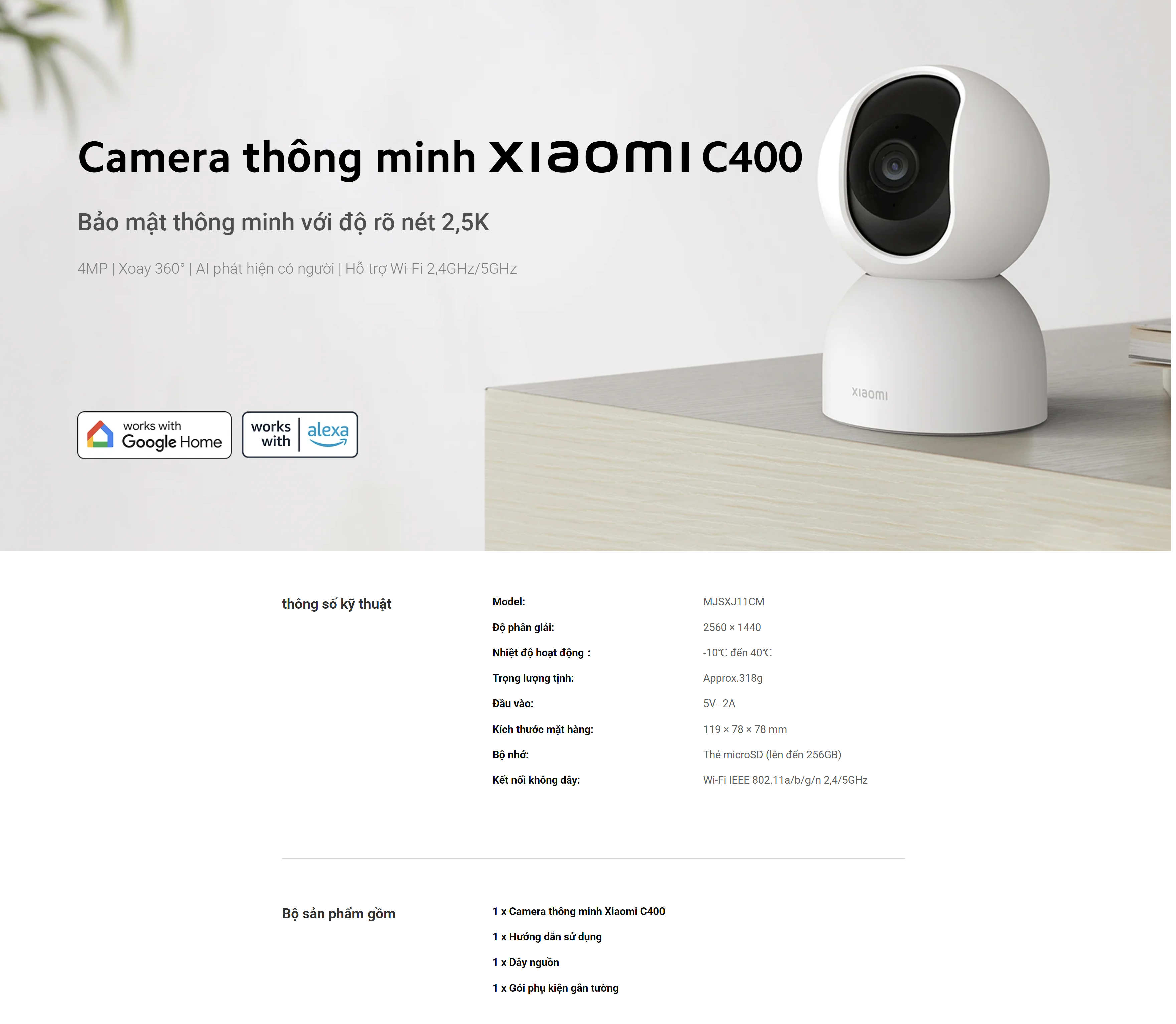 Xiaomi C400 Smart 2 Surveillance Camera – International Version ...