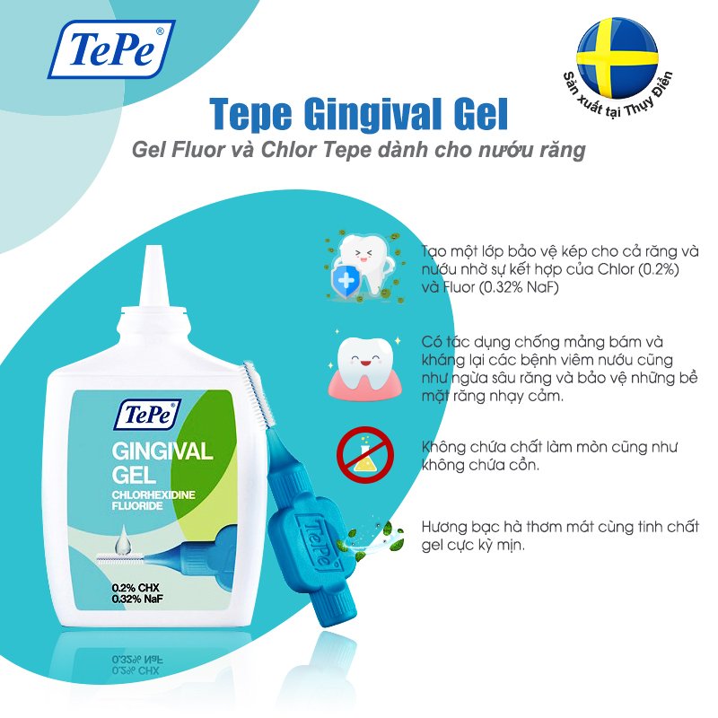 Fluor and Chlor Gel placed in the gum area to prevent gingivitis ...
