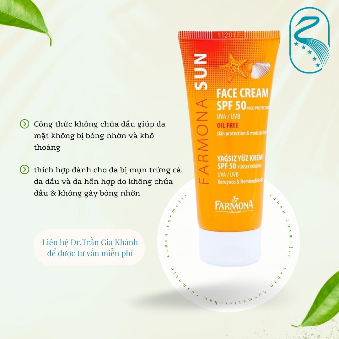 Karmel SPF50 Oil-Free sunscreen for facial skin Farmona Sun Face Cream ...