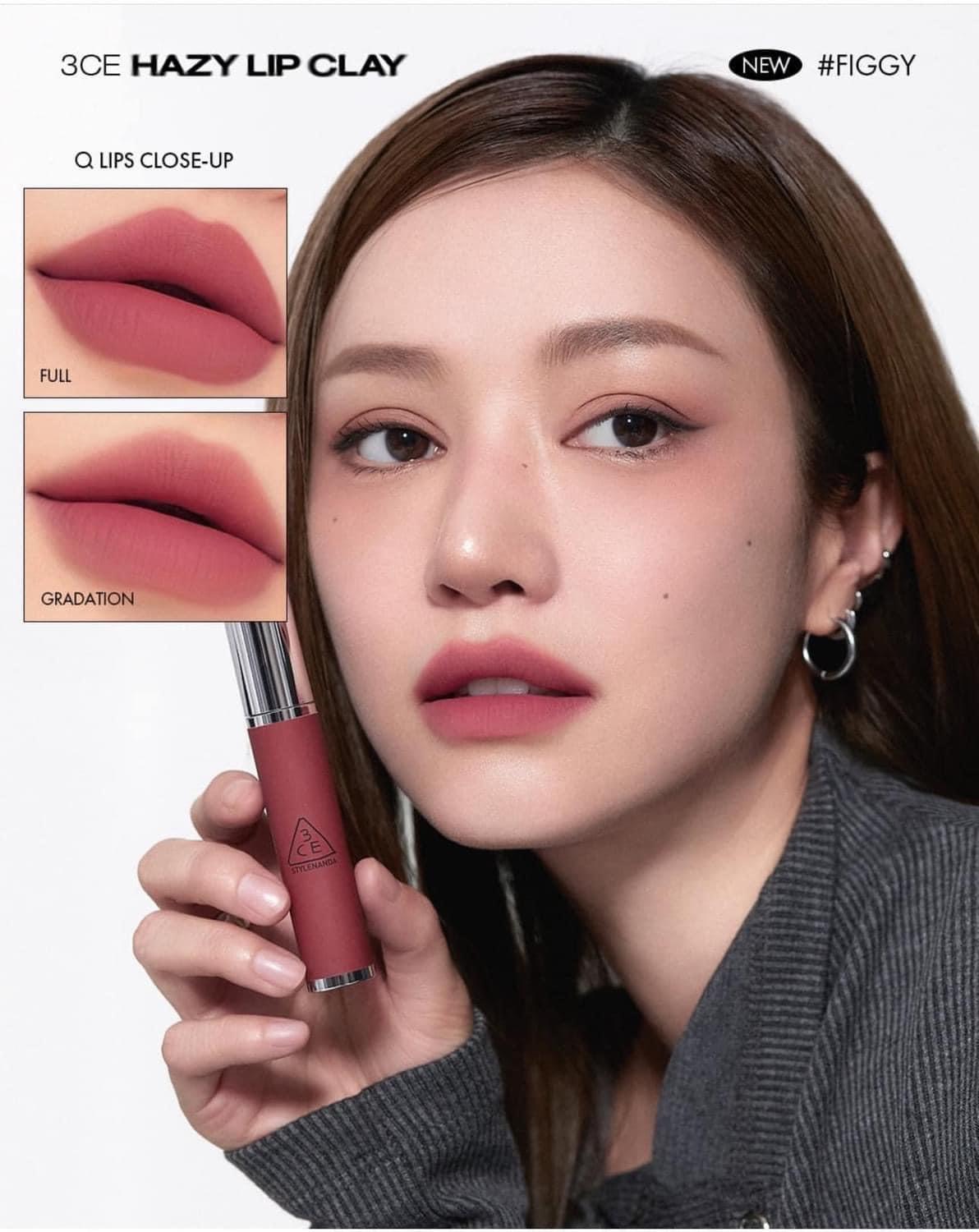 3ce Hazy Lip Clay Matte Lipstick - FIGGY | Shopee Malaysia