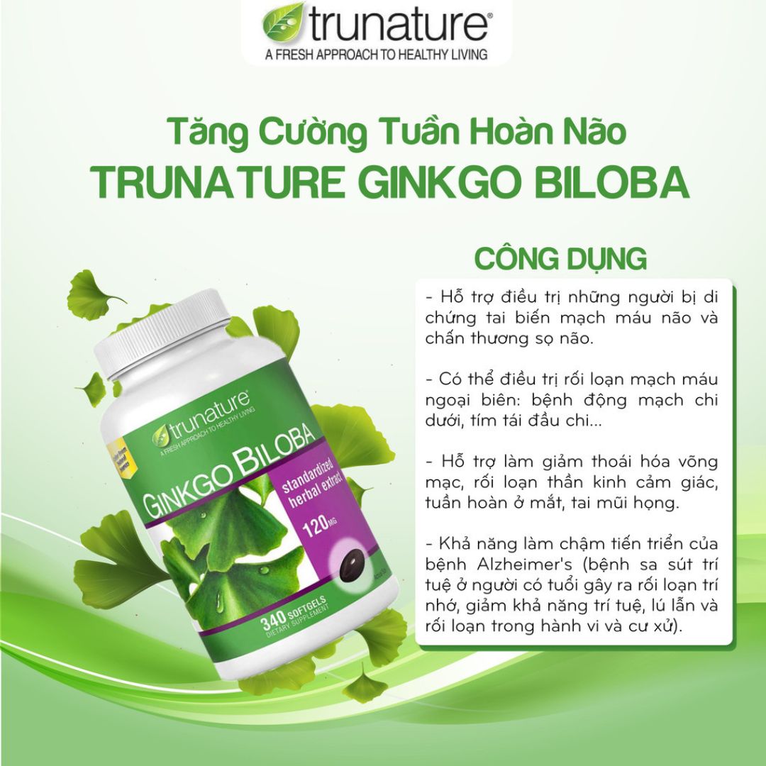 Trunature Ginkgo Biloba brain supplement box of 340 tablets from the US ...