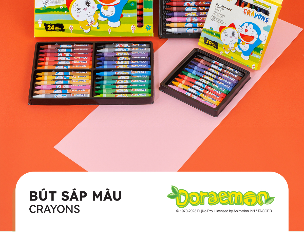 Thien Long Crayons with Doraemon character CR-C04/DO, including 10 ...