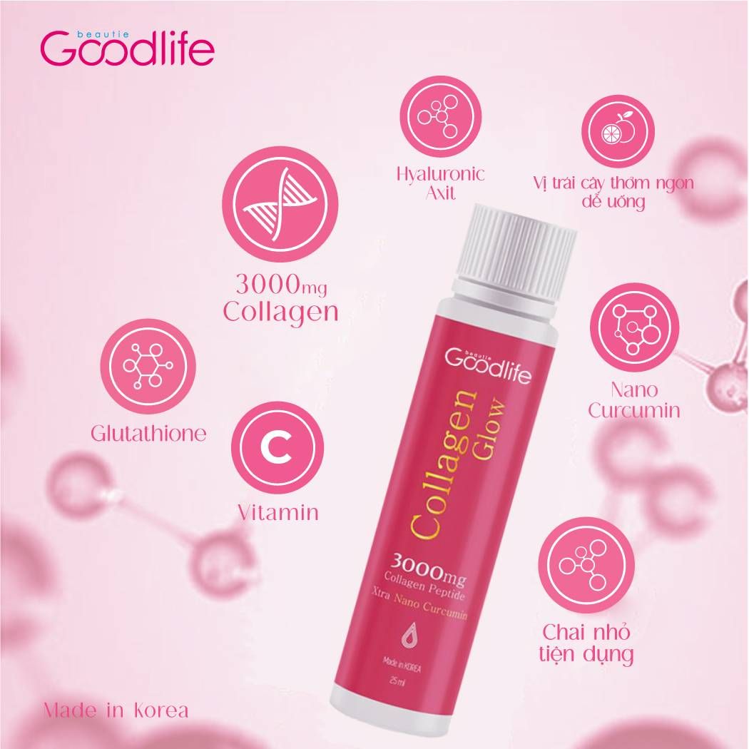 [Combo 1+1] GOODLIFE Collagen Glow Supplement Drink 3000Mg 10 Bottles x ...