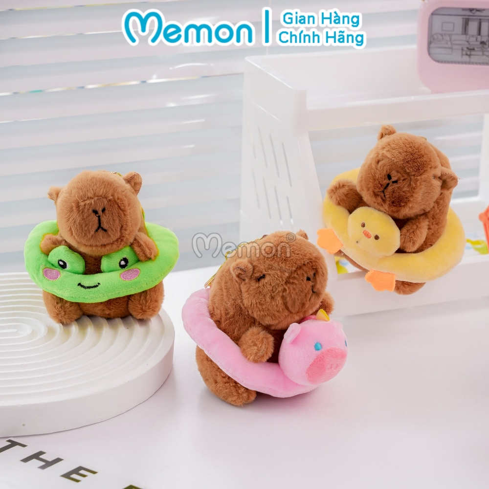 Memon capybara keychain with float, high-quality capybara mouse stuffed ...