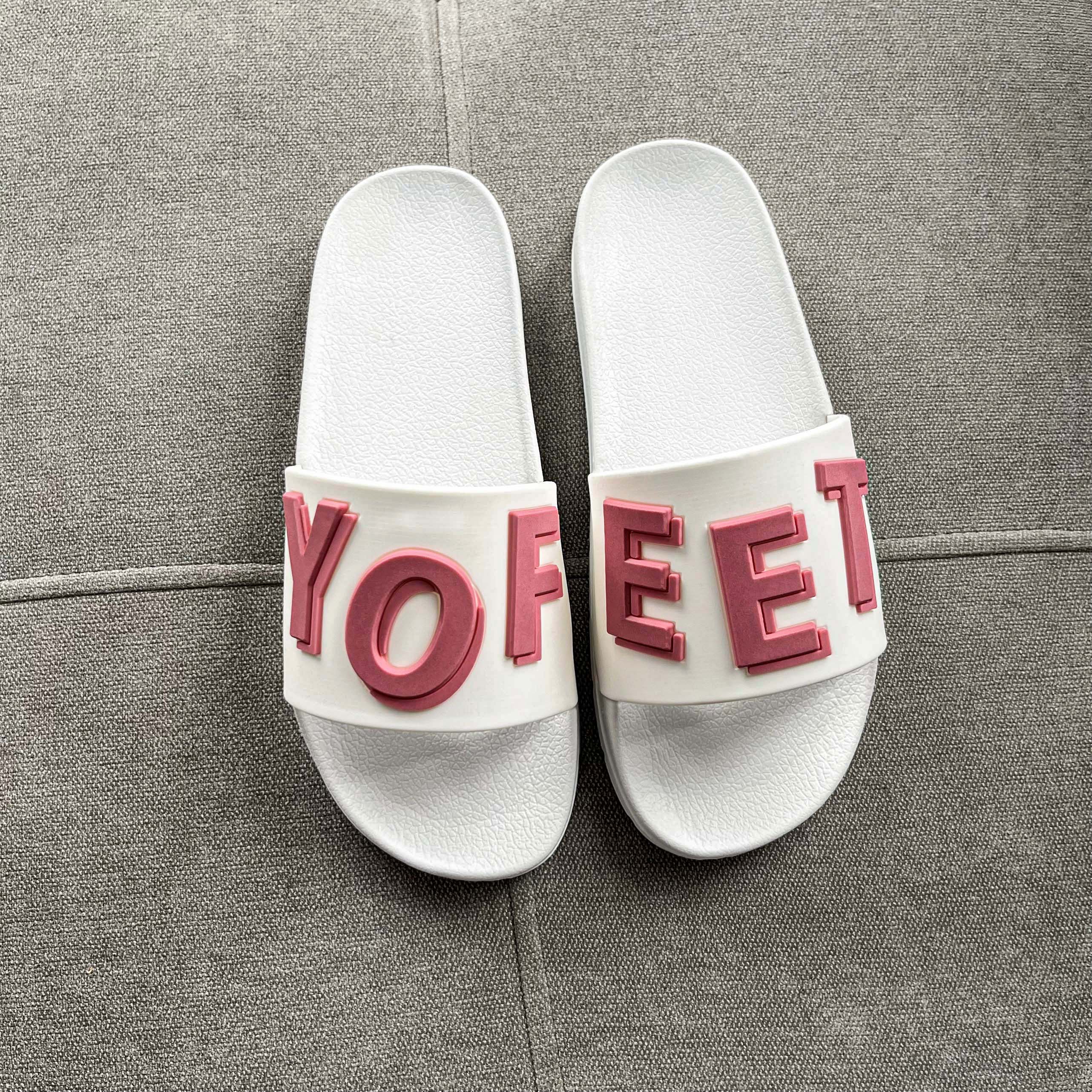 Clean and hygienic white sole slippers for men and women from very ...