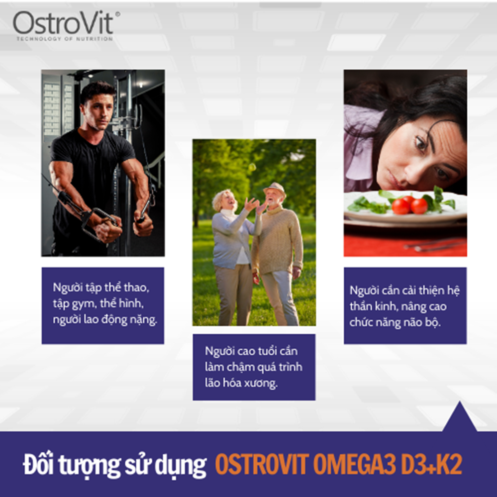 Ostrovit Omega 3 D3 K2 fish oil supports strong bones, improves muscle ...