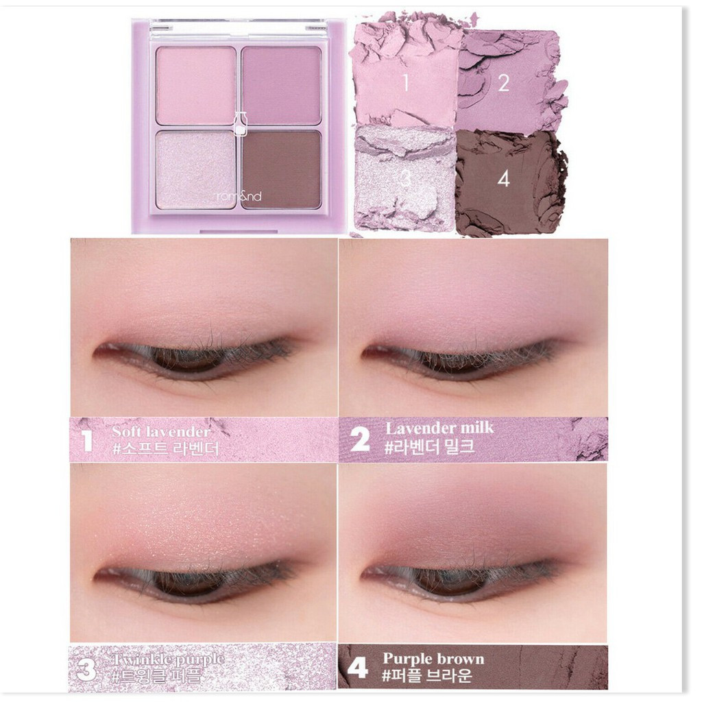 Romand Eyeshadow Palette 4 Super Glitter Romand Better Than Eye Palette ...