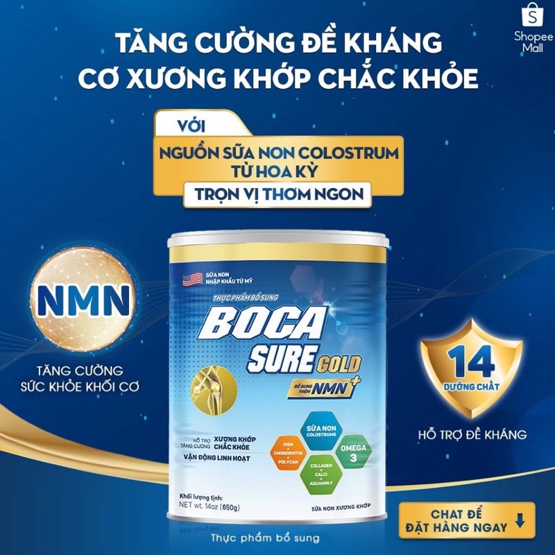 Boca sure Gold bone and joint colostrum can 650g - supports improving ...