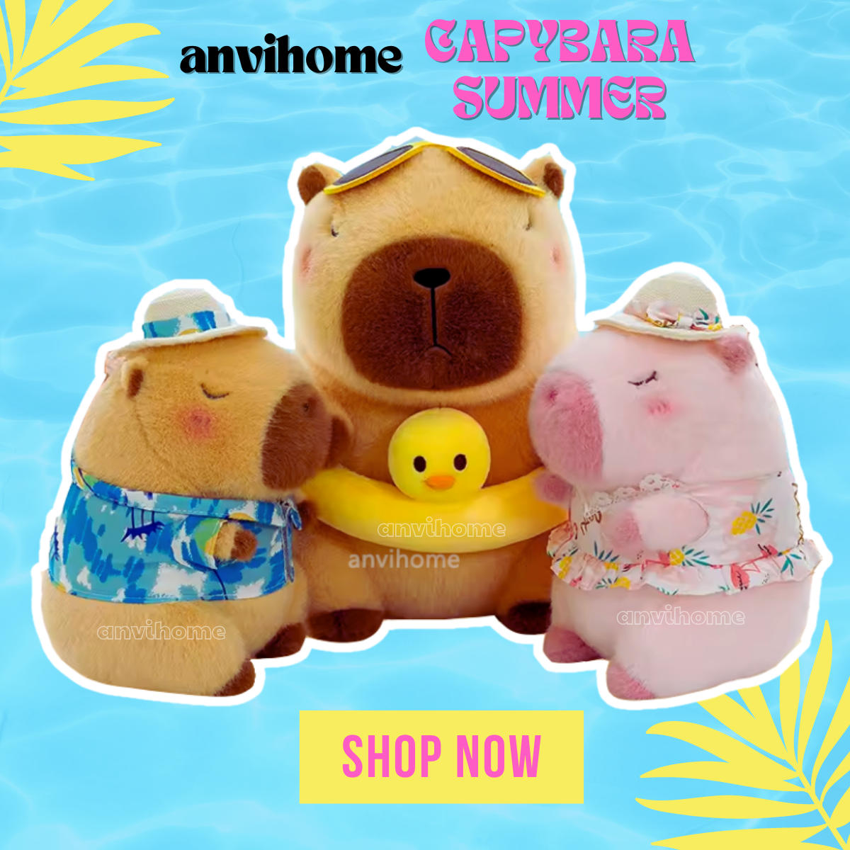 Capybara teddy bear in swimsuit ANVIHOME - capibara in dress - cabibara ...