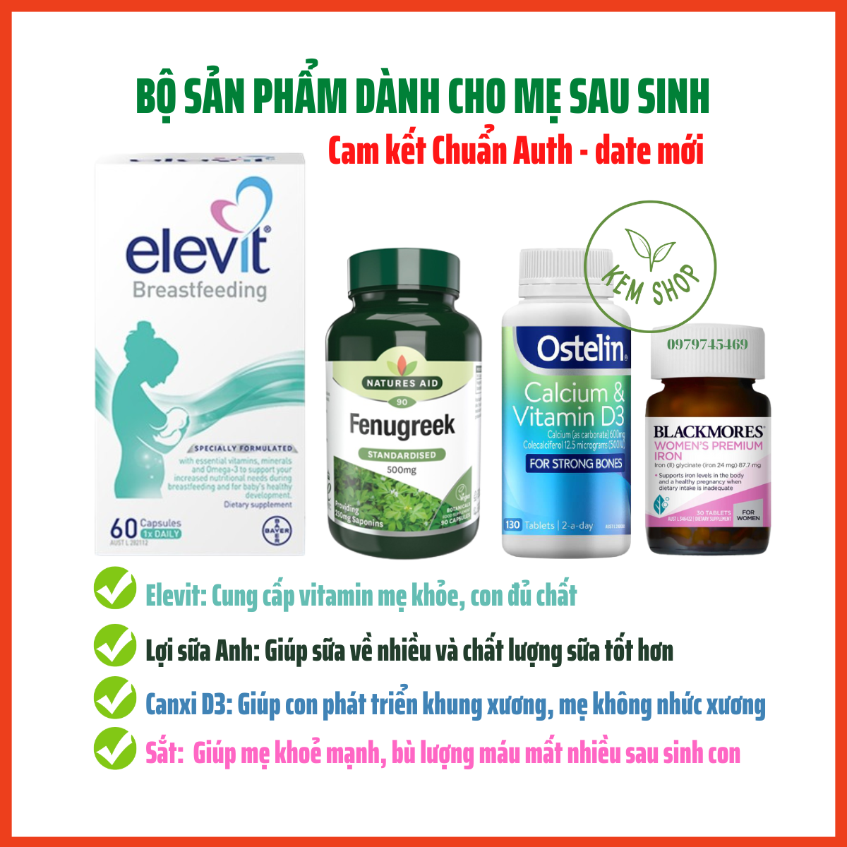 Elevit postpartum mother product set, penugreek Uk lactation grass ...