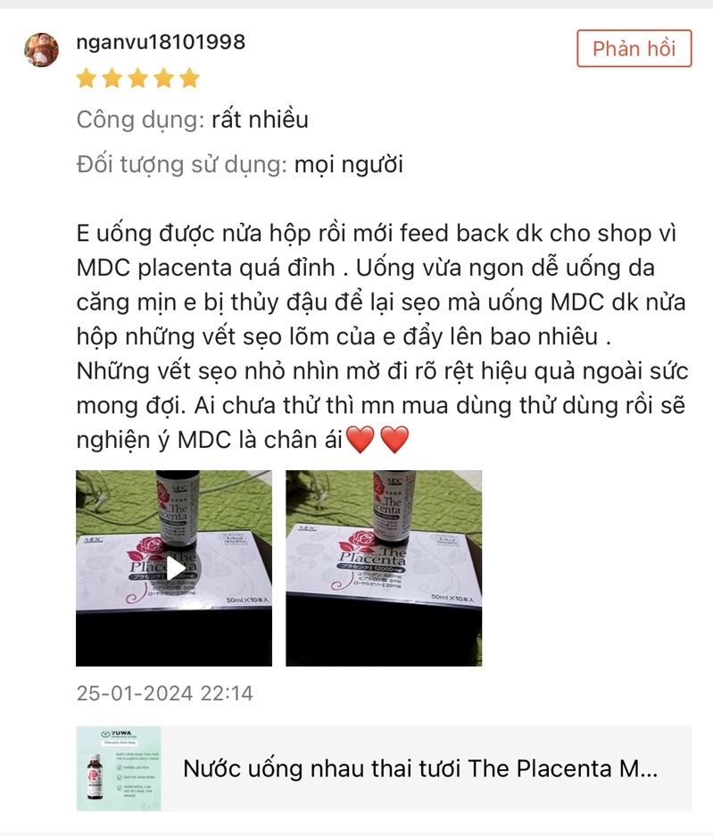 [Combo Buy 3 get 1 free] The Placenta MDC fresh Placenta drink ...