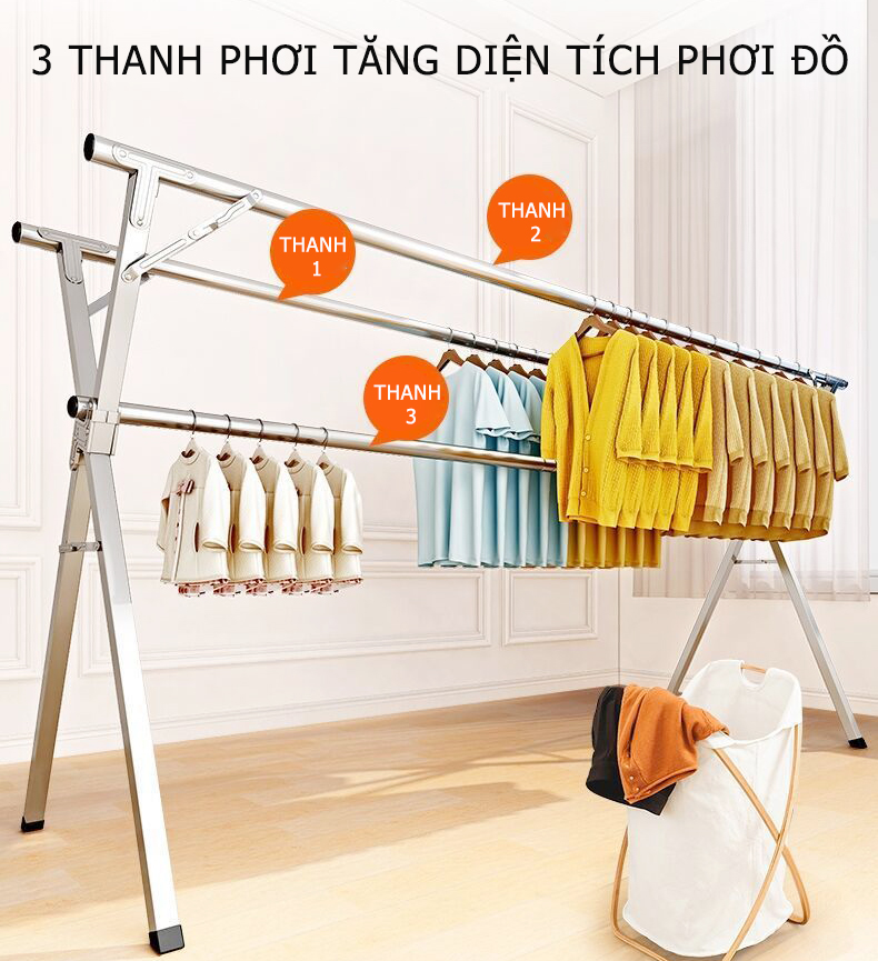 Japanese Smart Stainless Steel Clothes Drying Rack, Windproof Stainless ...