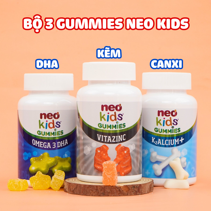 Set OF 3 Neo Kids GUMMIES, Neo Kids Calcium, Neo Kids ZinC, Neo Kids ...