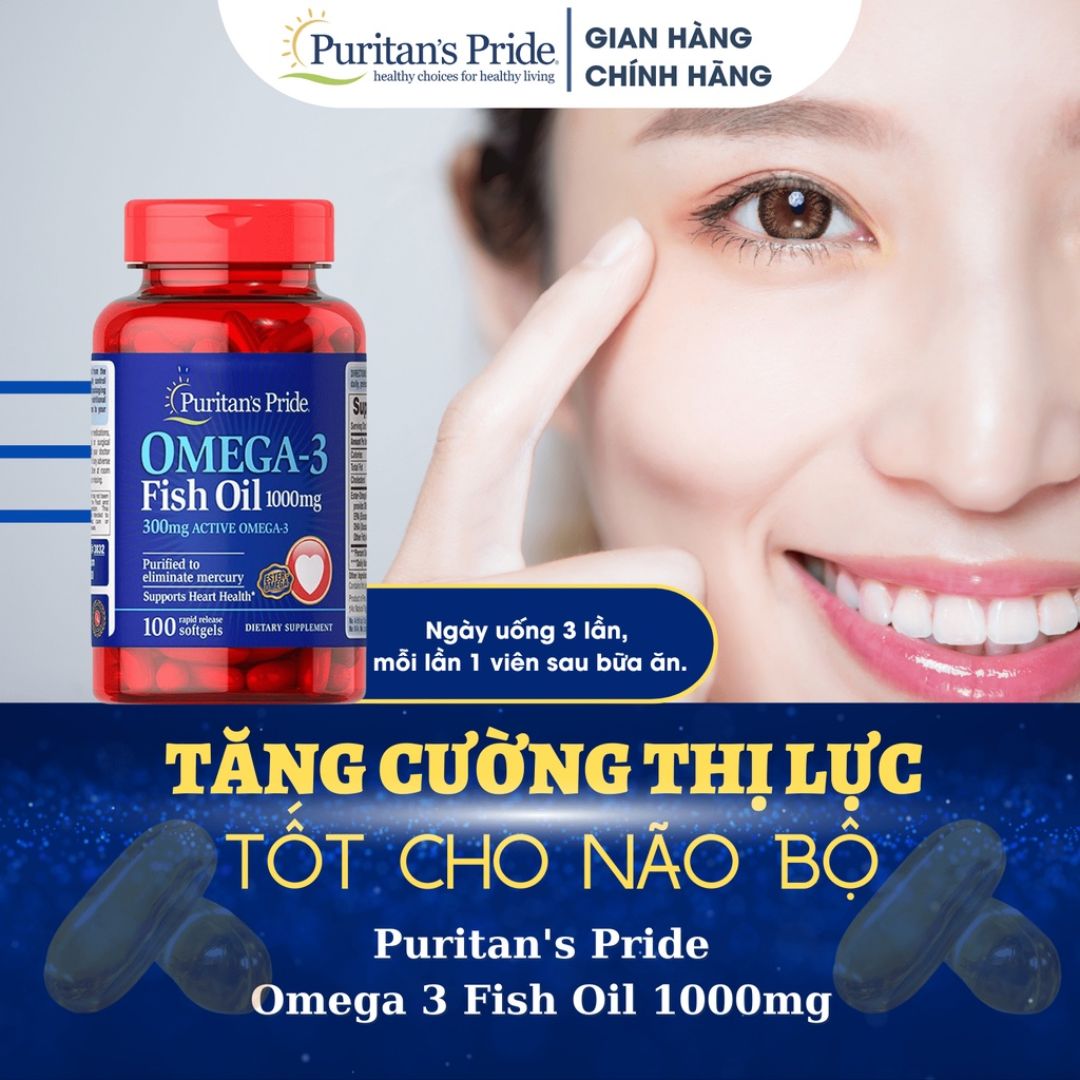 Puritan's Pride Omega3 Fish oil 1000 mg 100 capsules helps beautify the ...