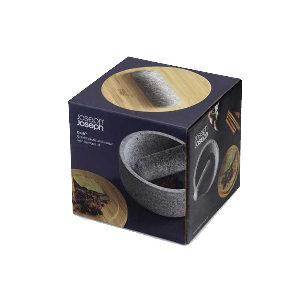 Joseph 20176 Dash Pestle & Mortar with Bamboo Lid - Granite (with ...