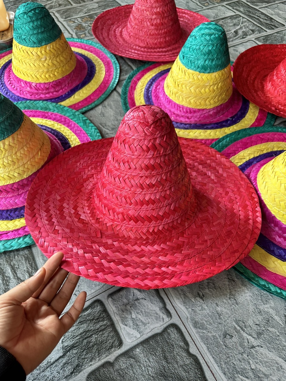See, Wide-Brimmed Mexican Sedge Hat With Multi-Color Wide-Brimmed ...