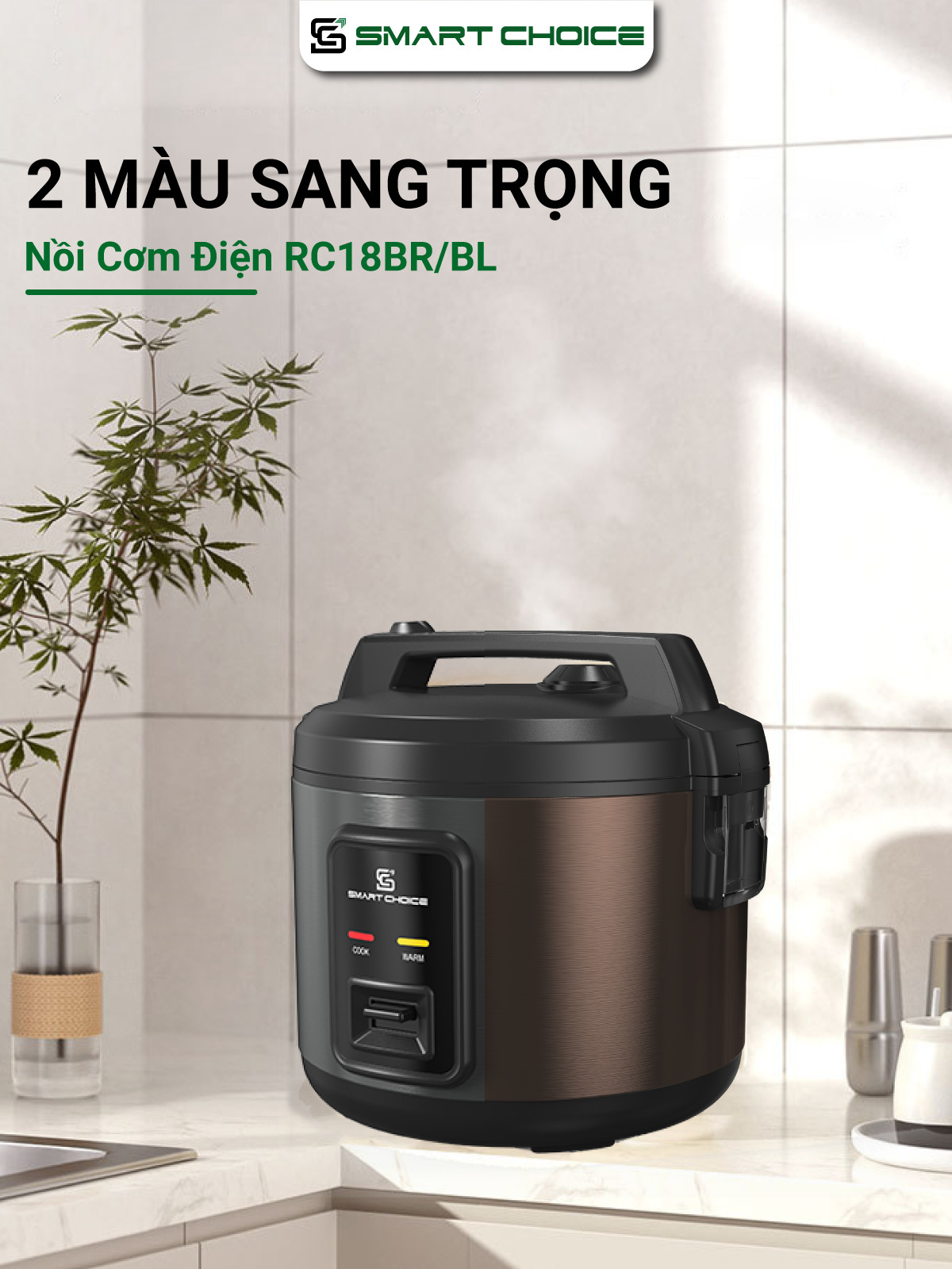 Smartchoice 700W 1.8l Rice Cooker with Premium Non-Stick Ceramic Coated ...