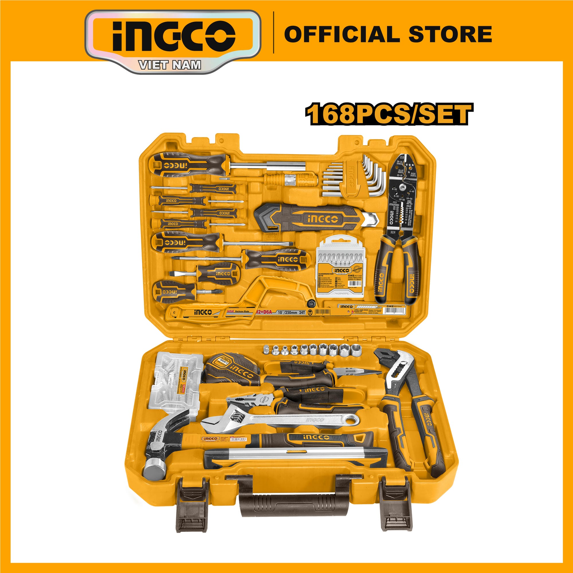 Ingco HKTHP21681 premium 168-piece tool set New 2024 | Shopee Malaysia