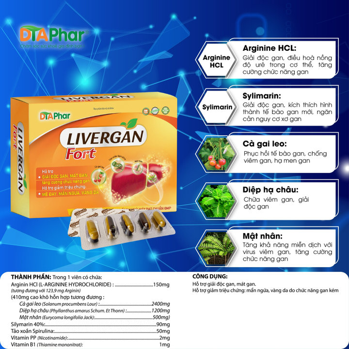 Livergan Fort pills support detoxification, cool the liver, reduce ...