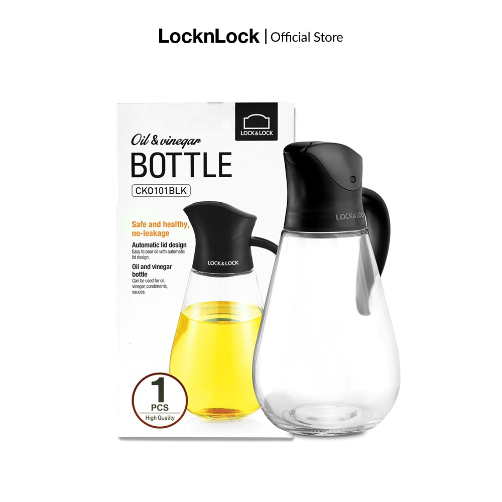 Oil tank with automatic opening lid LocknLock CKO101BLK - 550ml - Black ...