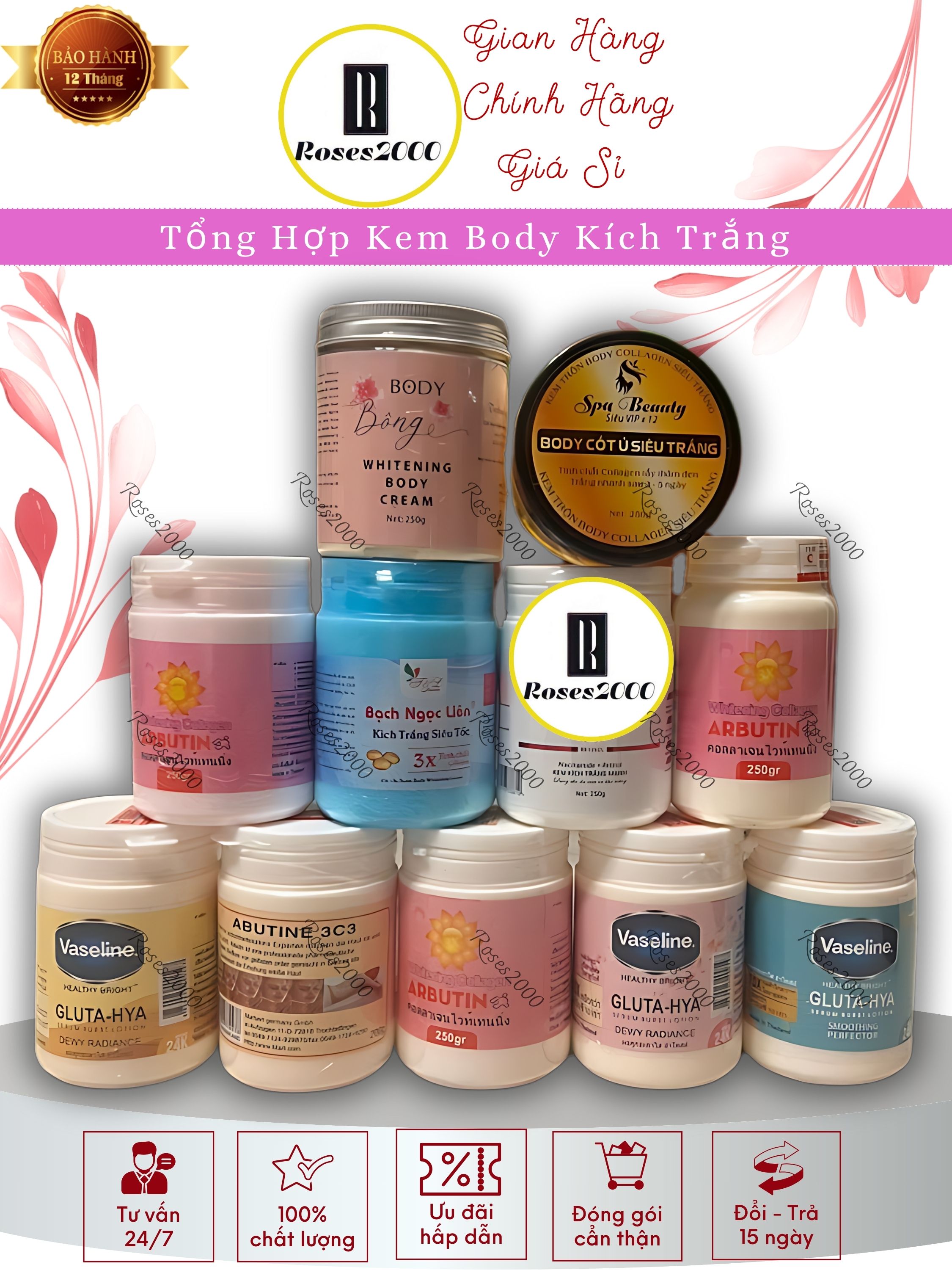 Synthesis of Abutin 3c3 Whitening Body Cream - Vaseline - Bach Ngoc ...