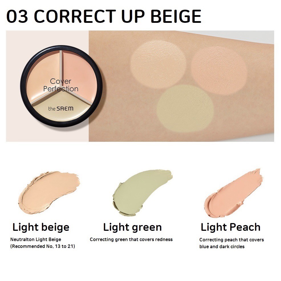 The Saem 03 Multi-Purpose Color Removal Concealer Palette | Shopee Malaysia