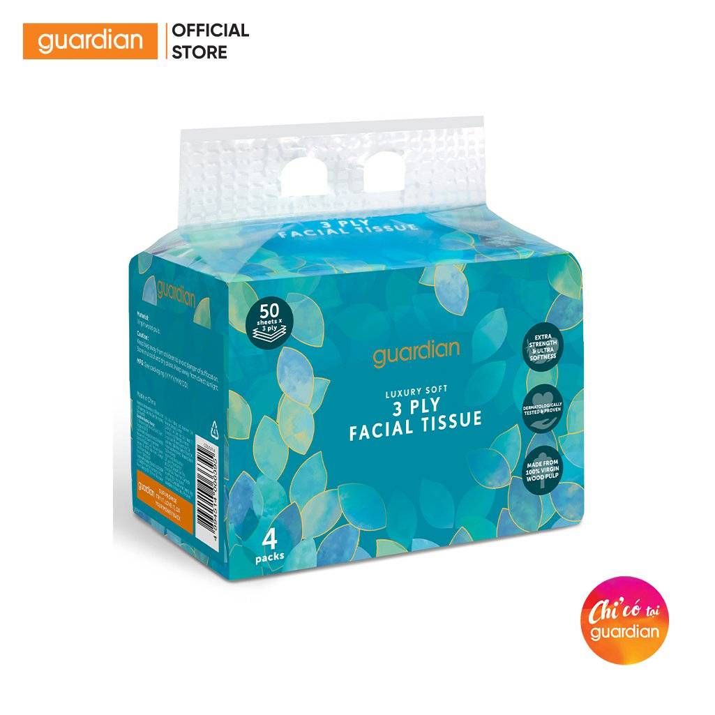Guardian 3-Layer Soft Tissue 4 Pack X 50 Sheets | Shopee Malaysia