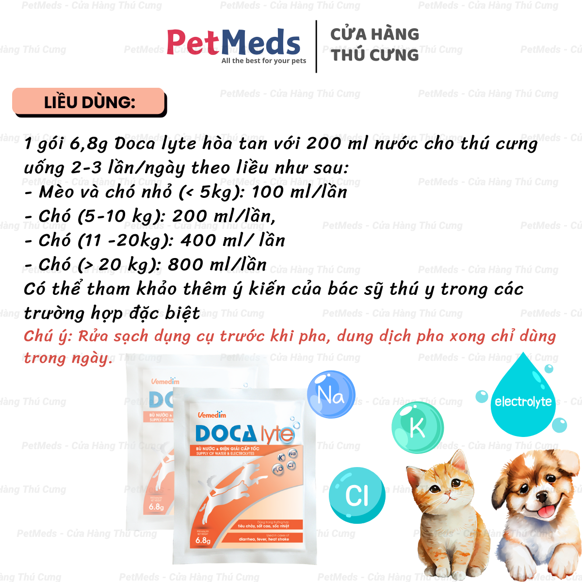 Docallyte Vemedim Rapid Hydration and Electrolyte Rehydration for Dogs ...