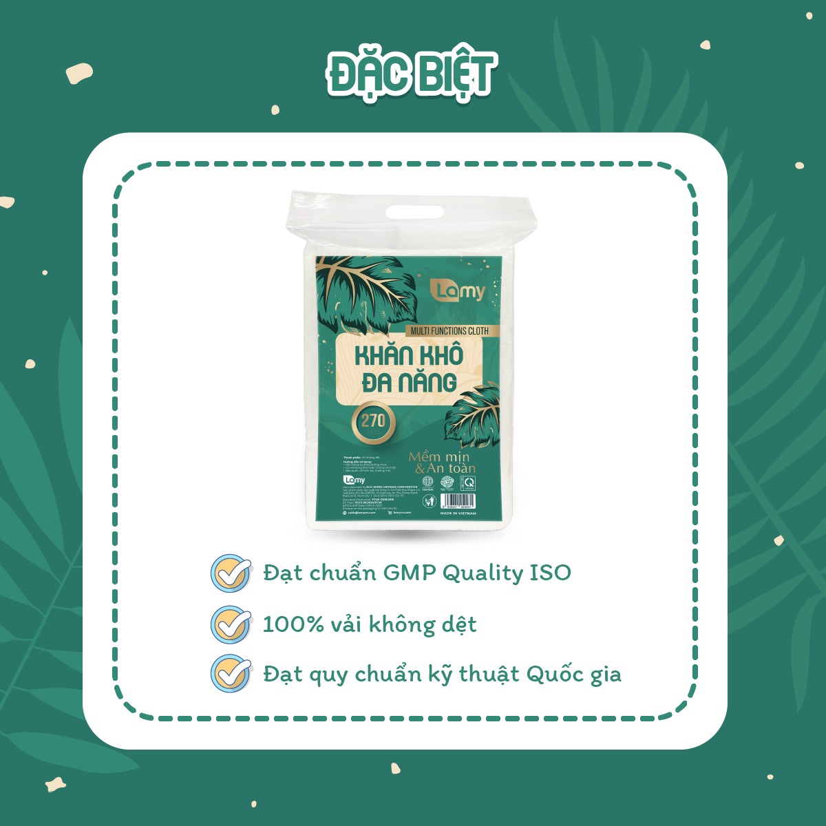 Carton of 32 bags of Lamy premium multi-purpose dry cloth, 270-sheet ...