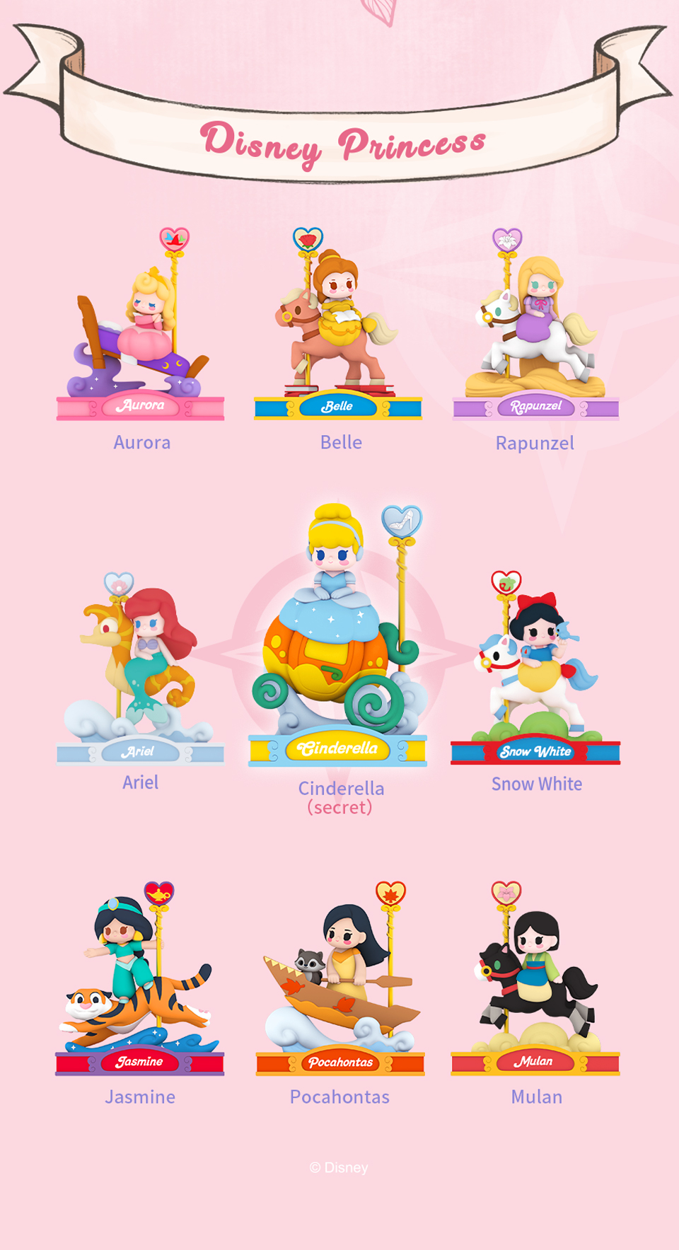 Blind Box, Disney Princess Carousels Series Blind Box Figure Toy - 52TOYS | Shopee Malaysia