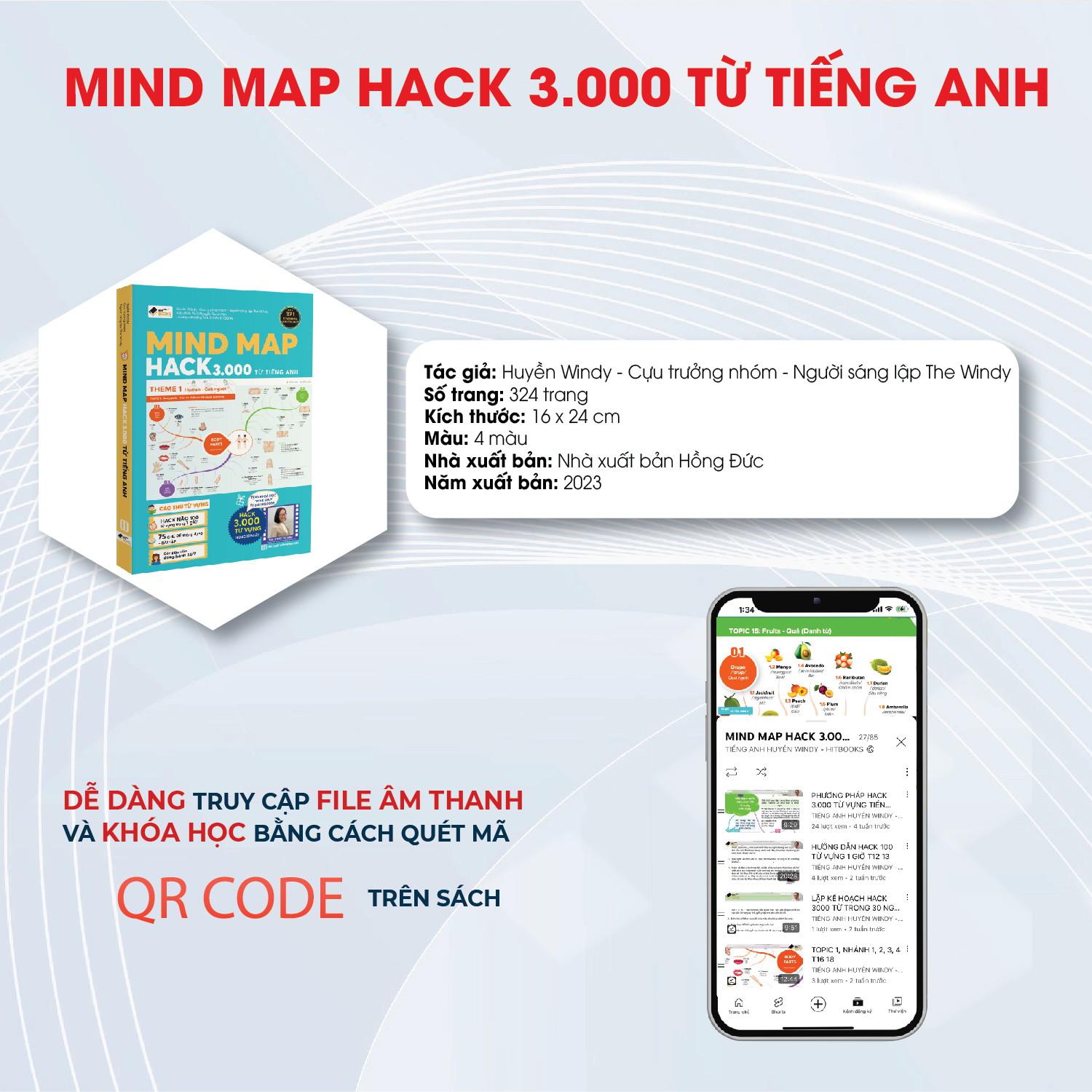 Book - COMBO 4 MINDMAP Hack 3000 Vocabulary, Total Grammar Practice, Self-Study English, 2000 ...
