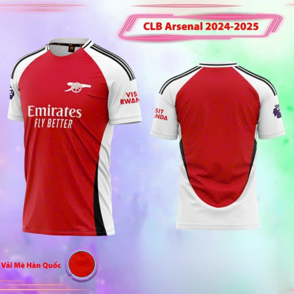 Arsenal 2025 soccer jersey red Korean sesame fabric WITH PRINTING ...