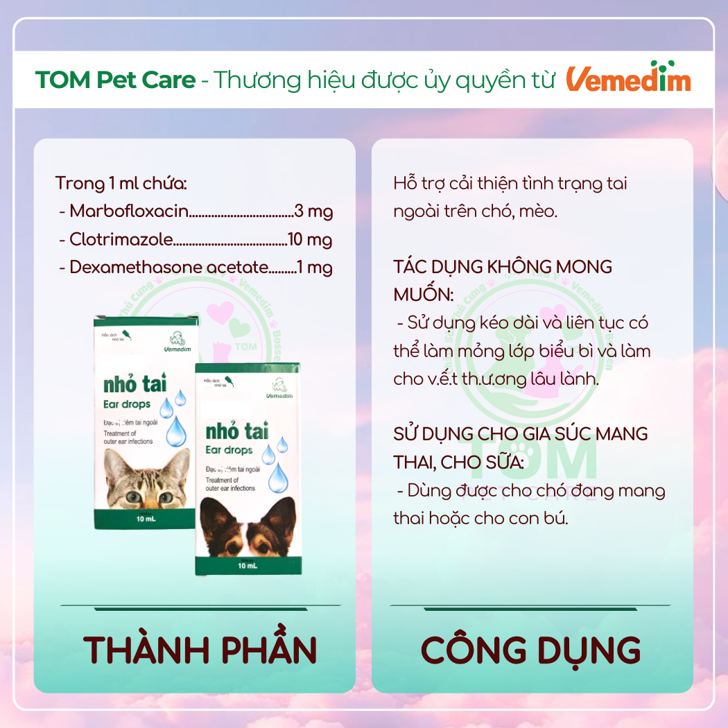 Vemedim EAR DROPS treats dog and cat ear infections | Shopee Malaysia