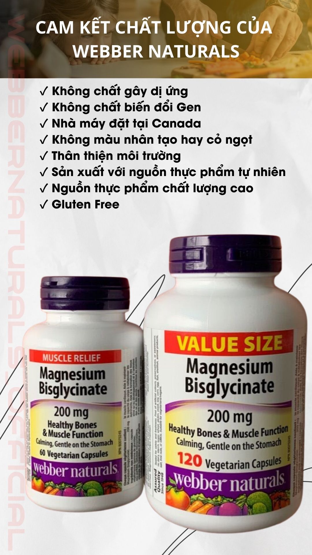 Webber Naturals Magnesium Bisglycinate 200mg (120 tablets) | Shopee ...