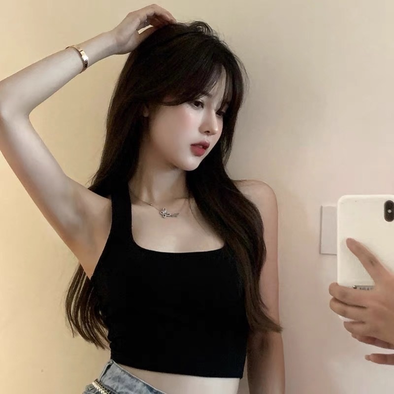 Beautiful women's crop top camisole style shirt, body hugging, backless ...