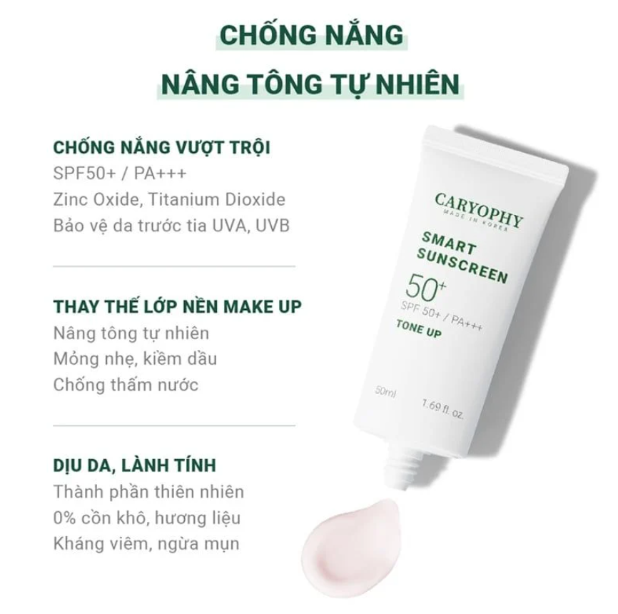 Caryophy Smart Sunscreen Tone Up 50ml | Shopee Malaysia
