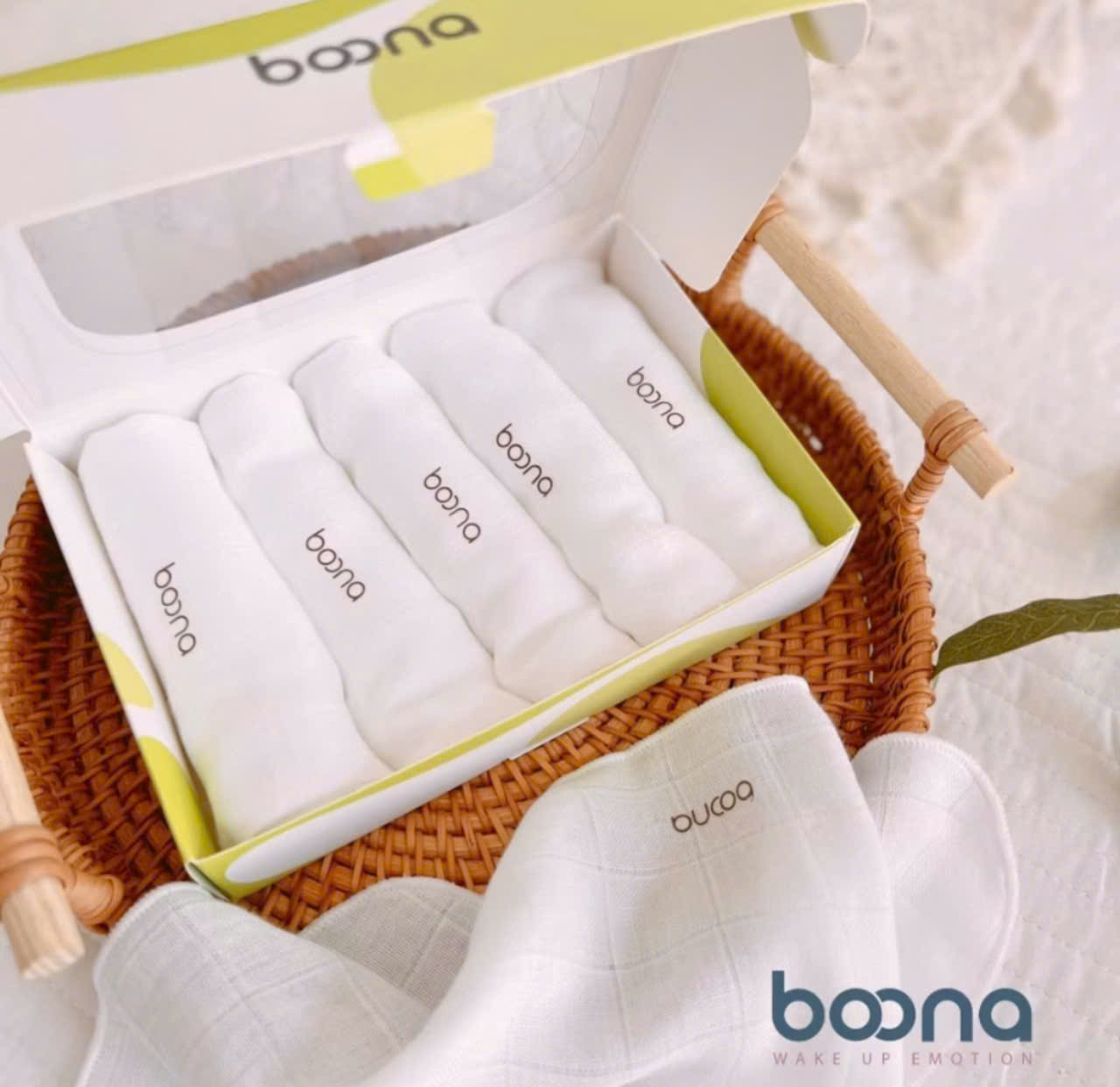 (Sample Selected) Box Of 5 Boona 2-Layer Bamboo Fiber Milk Towels Soft ...