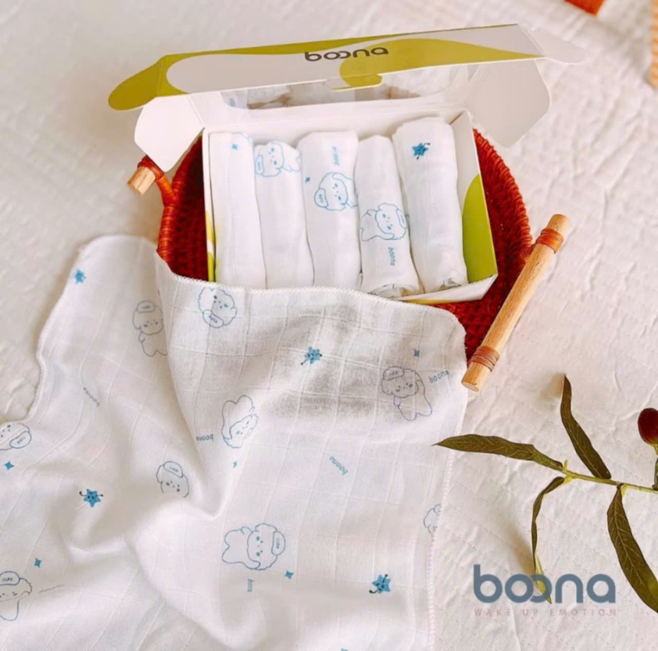 (Sample Selected) Box Of 5 Boona 2-Layer Bamboo Fiber Milk Towels Soft ...