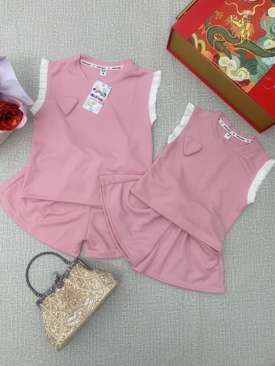 Set Of Korean Mothers And Girls 10-37kg Mothers 40-75kg, Skirts bag ...