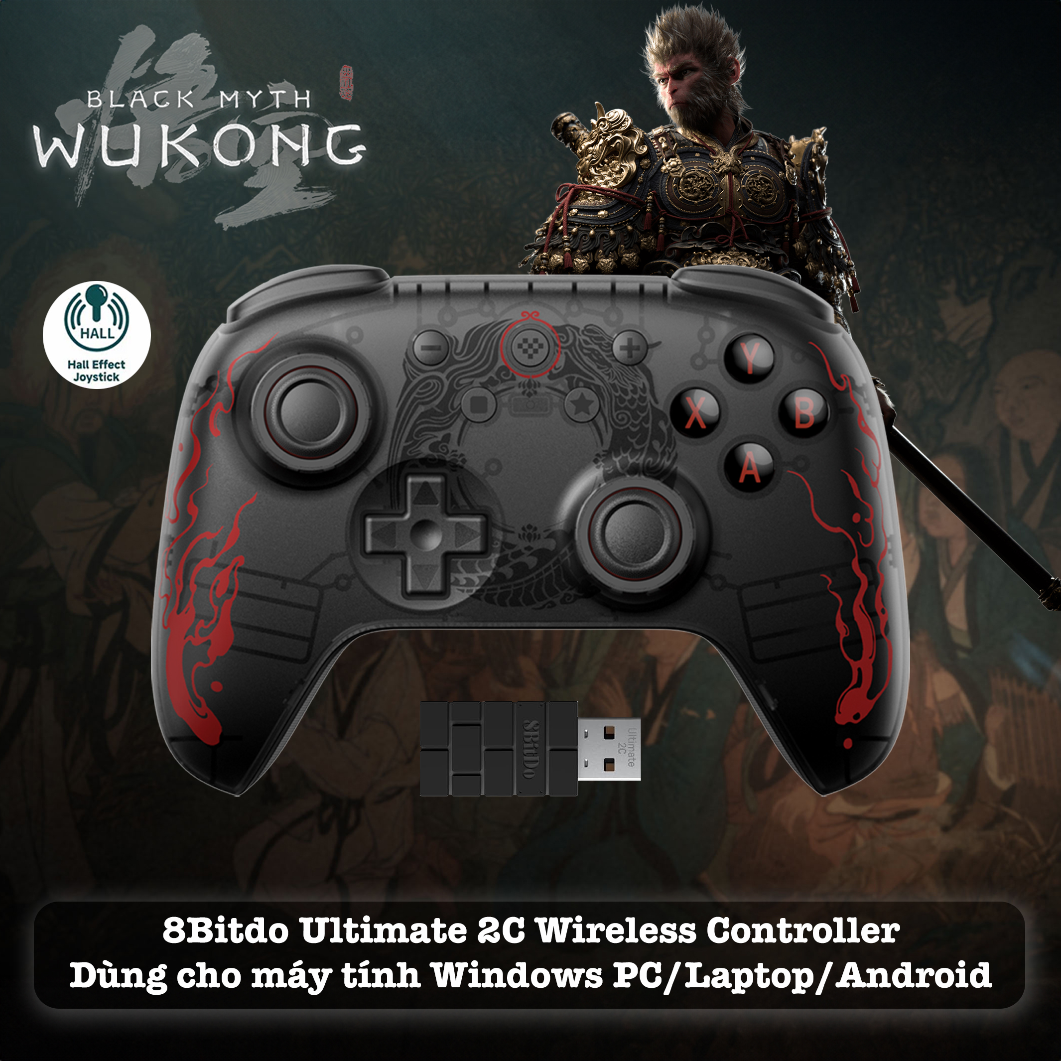 8bitdo Ultimate 2C Wireless Controller Black Myth Wukong version ...