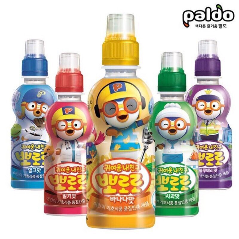 Pororo YEUBEVN Fruit Juice Korean Red Ginseng Drink 6 Flavors 235ml ...