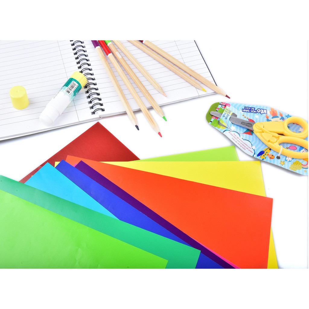 (Pack of 12 sheets) Thien Long GTC-C003 12-Color Craft Paper A4 Size No ...
