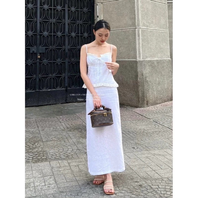 Libra Top - Linen and Lace 2-String Shirt (original photo) | Shopee ...