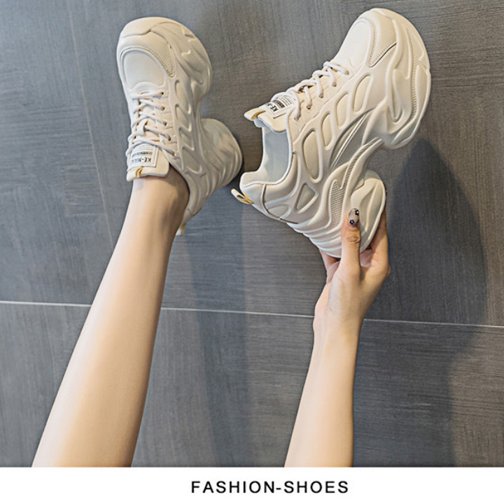 Padded Sneakers Women's Shoes 9cm High Heel PS690-1445 | Shopee Malaysia