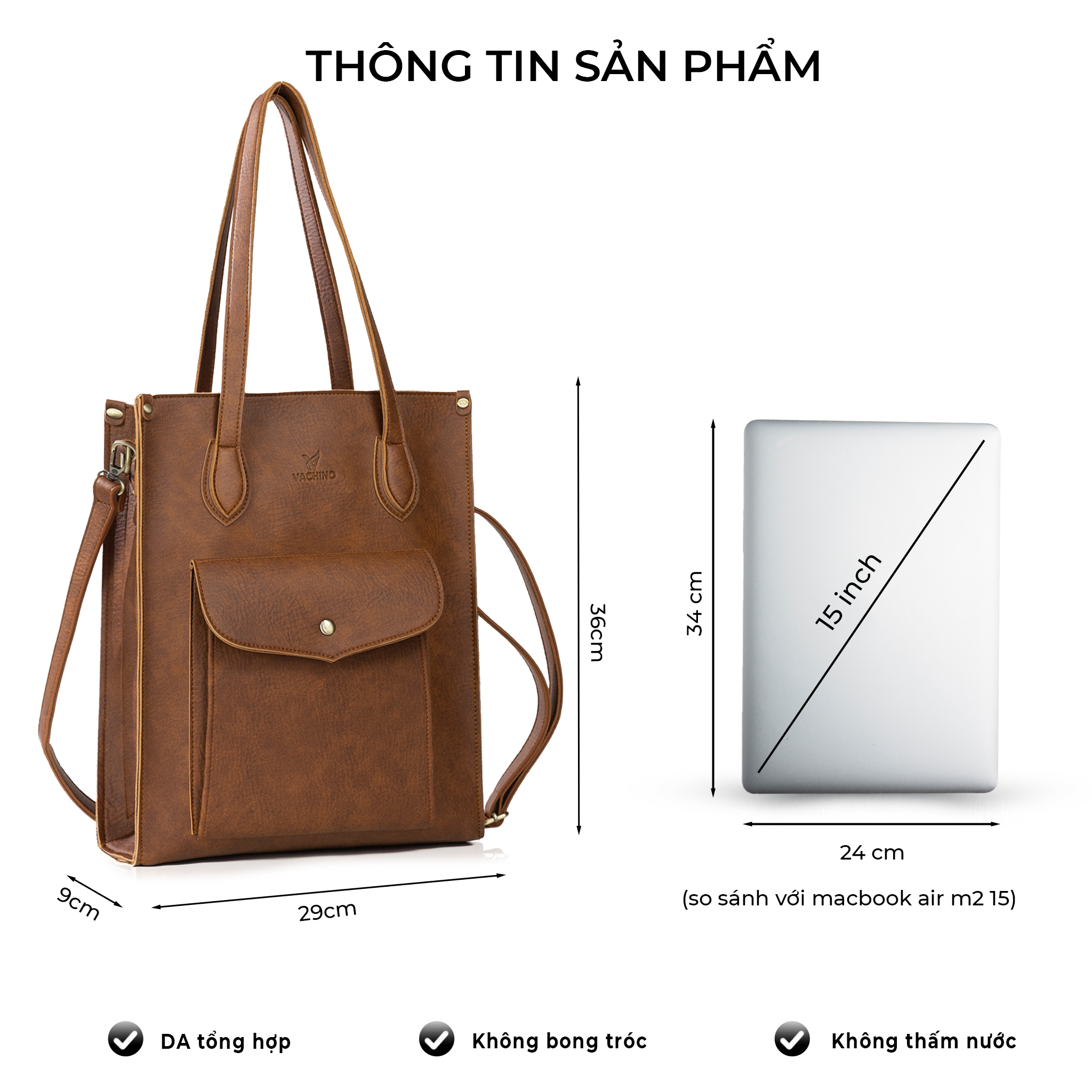 Office bags, laptop bags VACHINO - TX024. Can fit a 15-inch laptop, see ...