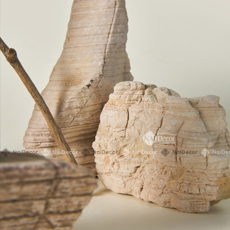 Feng Shui Stone Block, Thousand Layer Stone, Natural Striped Stone Deer ...