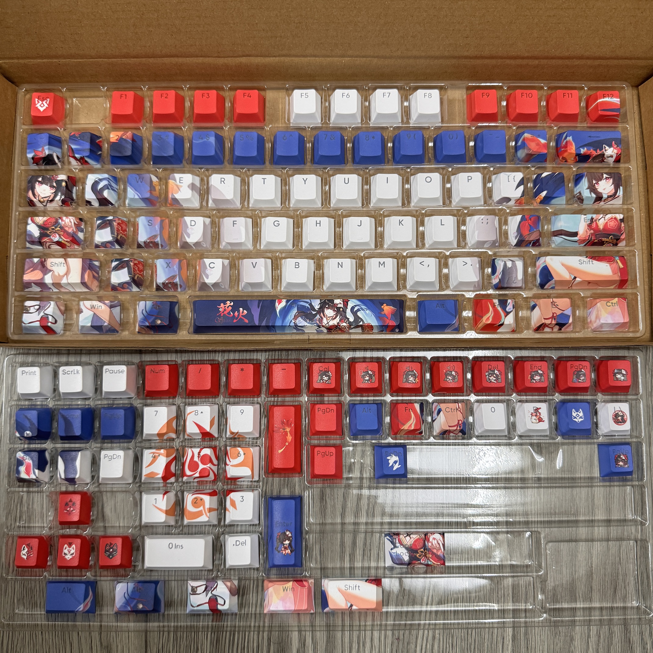 Honkai Keycap: Star Rail Sparkle thick PBT through led in dyesub 5 ...