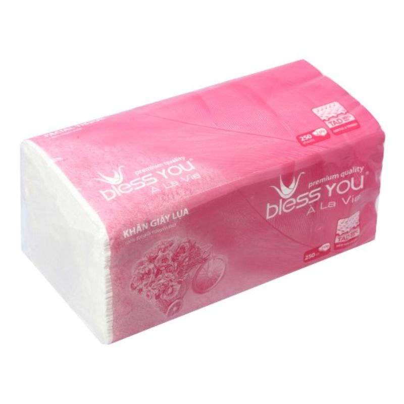 Package of 250 sheets of 2-layer unscented Bless You À La Vie tissue ...